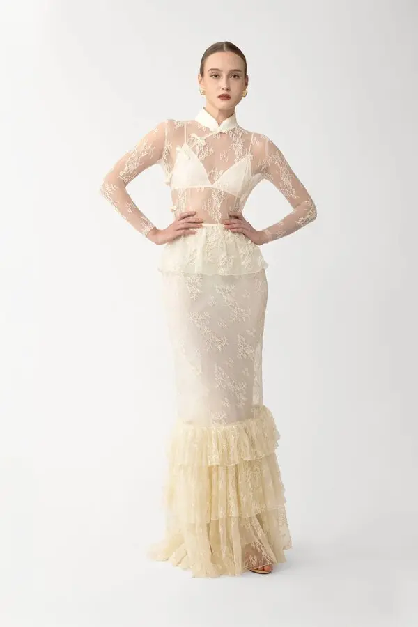 SAU LEE Rosie Lace Skirt
