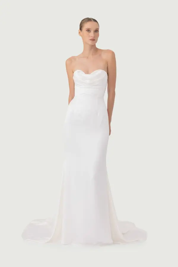 SAU LEE Rianne Satin Gown