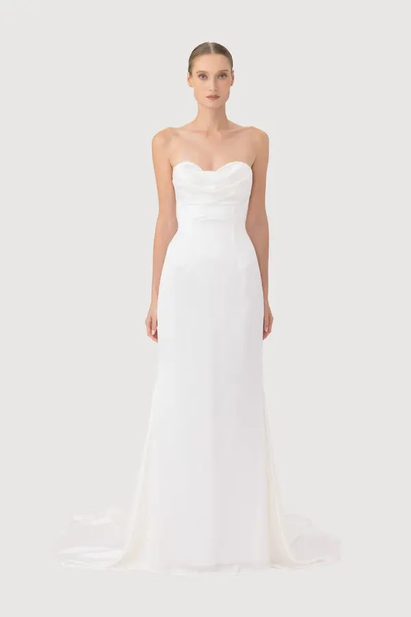 SAU LEE Rianne Satin Gown