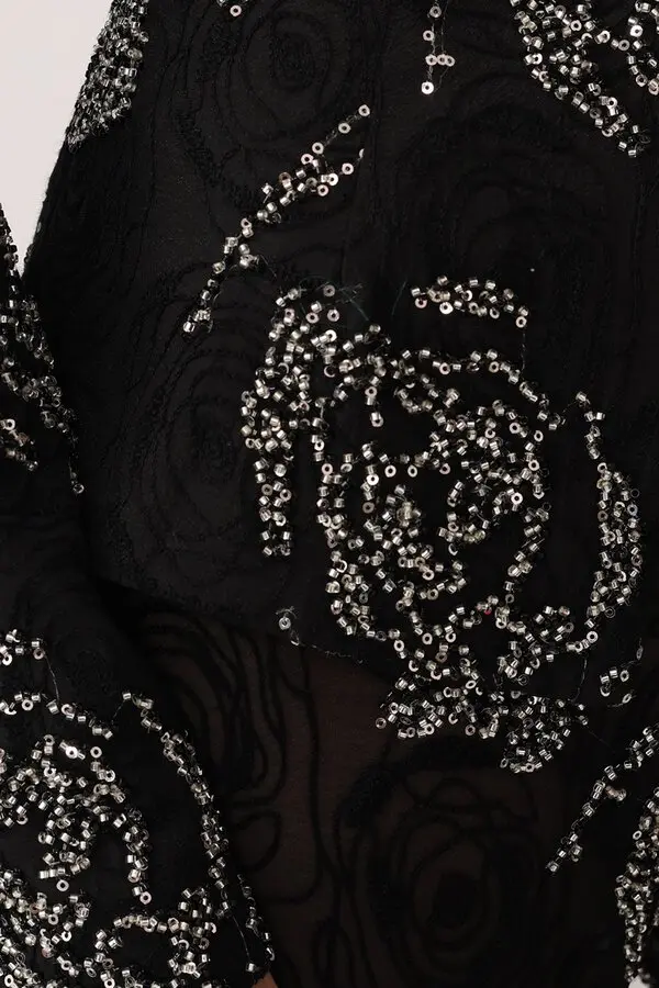 SAU LEE Azalea Embroidered Flare Pants