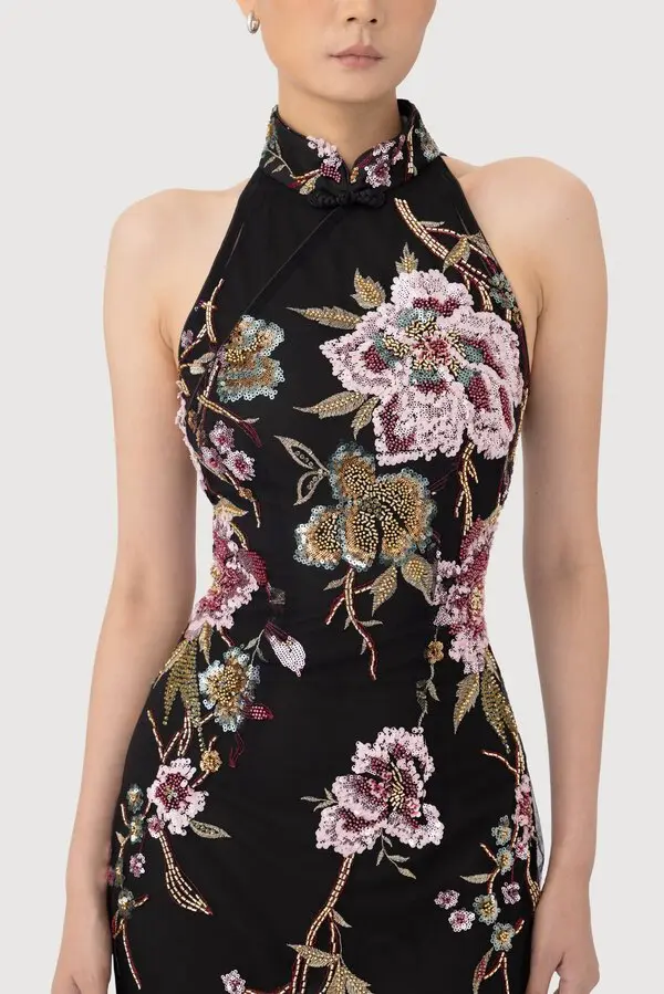 SAU LEE Parker Embellished Maxi Dress