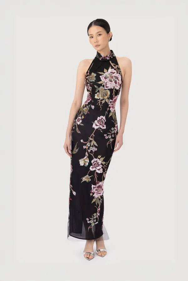 SAU LEE Parker Embellished Maxi Dress