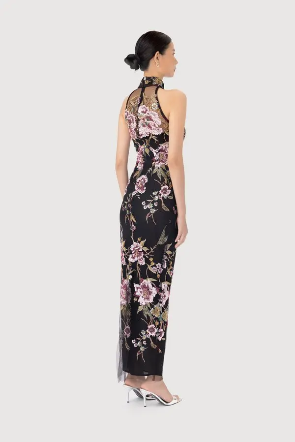 SAU LEE Parker Embellished Maxi Dress