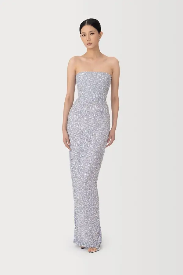 SAU LEE Tilly Strapless Embellished Maxi Dress