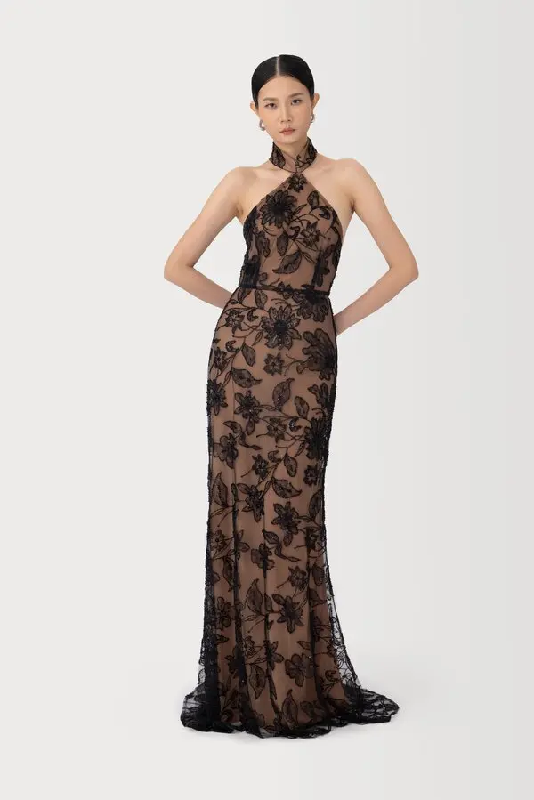 SAU LEE Adelaide Embellished Gown