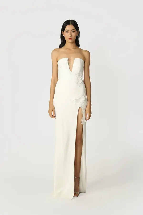 SAU LEE Flora Strapless Gown