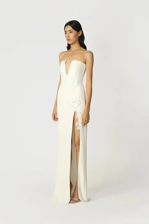 SAU LEE Flora Strapless Gown
