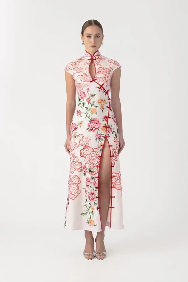 SAU LEE Vanessa Satin Dress