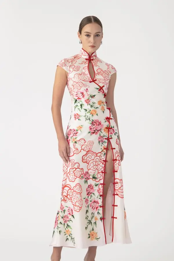 SAU LEE Vanessa Satin Dress