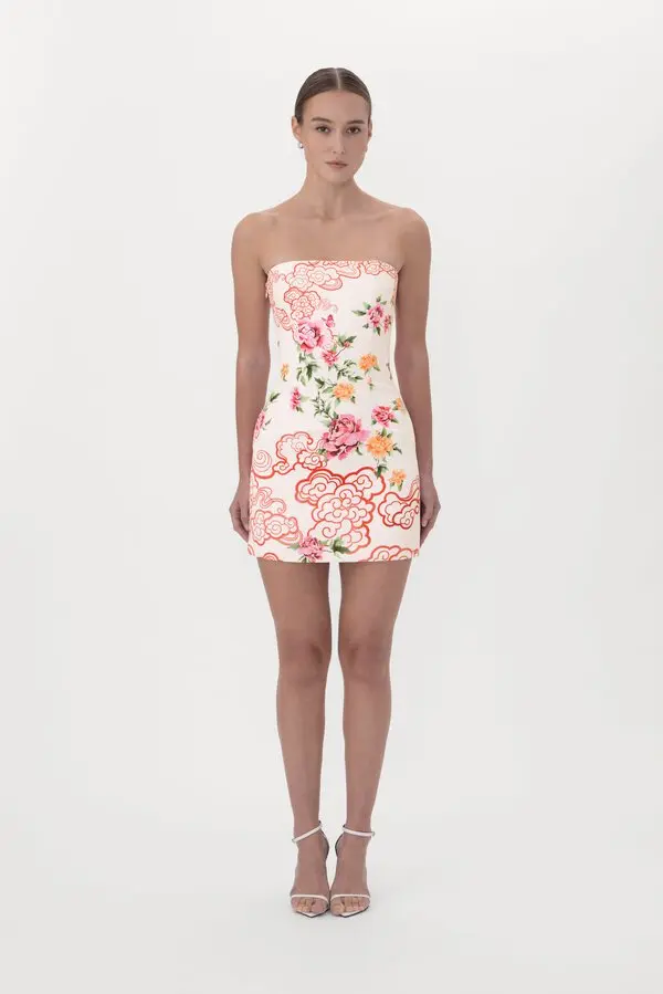 SAU LEE Aimee Mini Dress In Floral Print