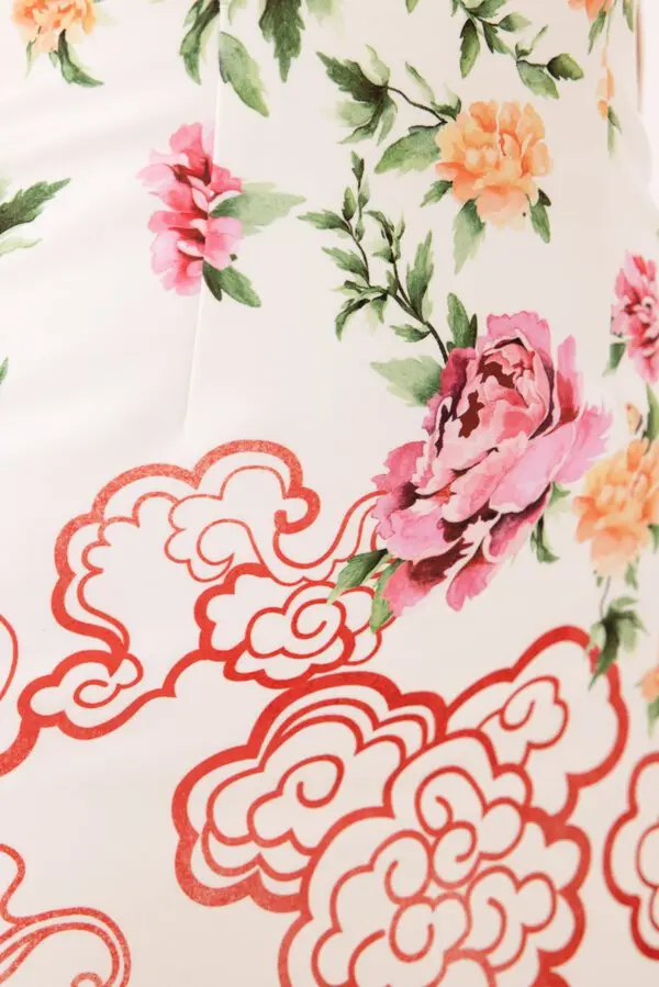 SAU LEE Aimee Mini Dress In Floral Print