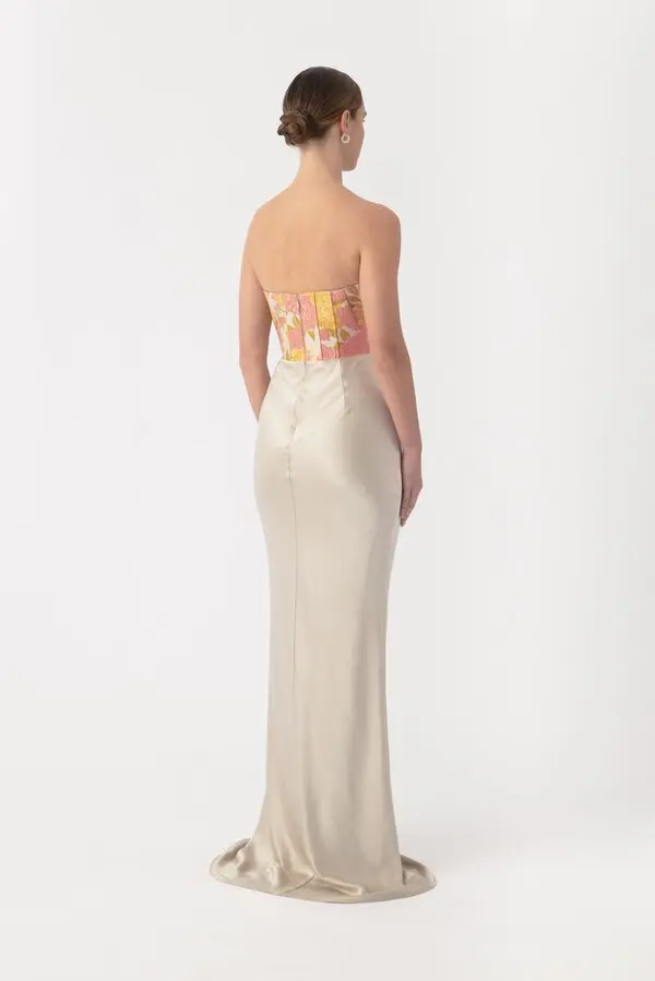 SAU LEE Sandrine Gown - Beige Multi