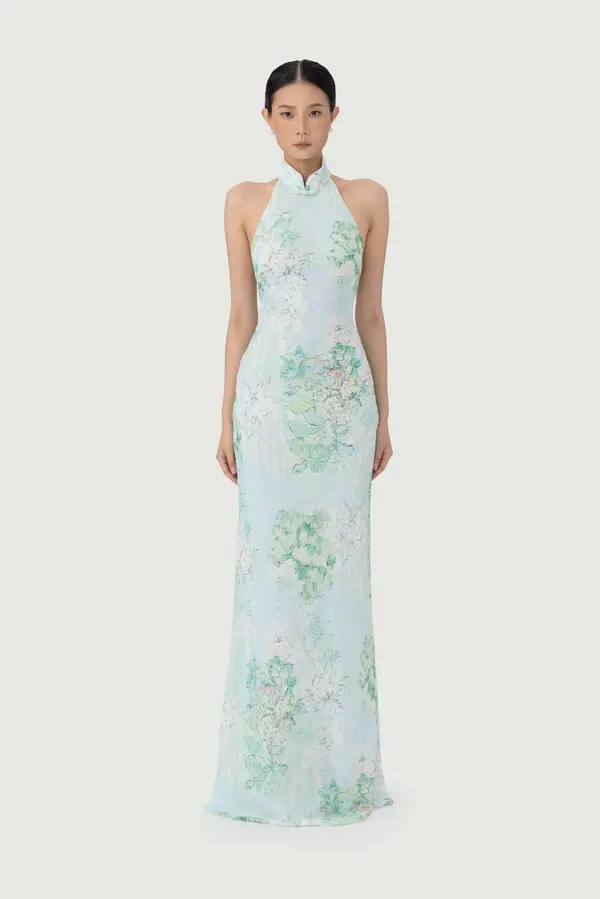 SAU LEE Gillian Chiffon Maxi Dress