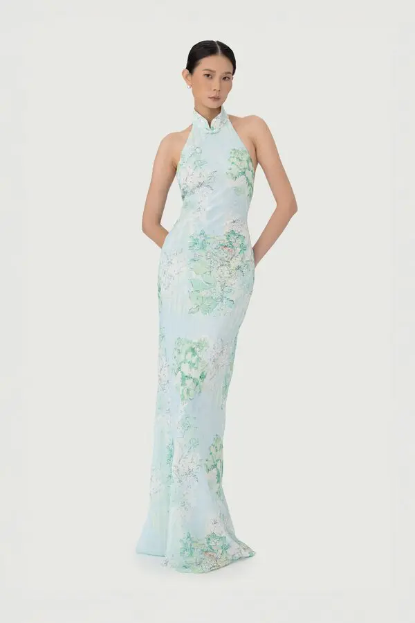 SAU LEE Gillian Chiffon Maxi Dress