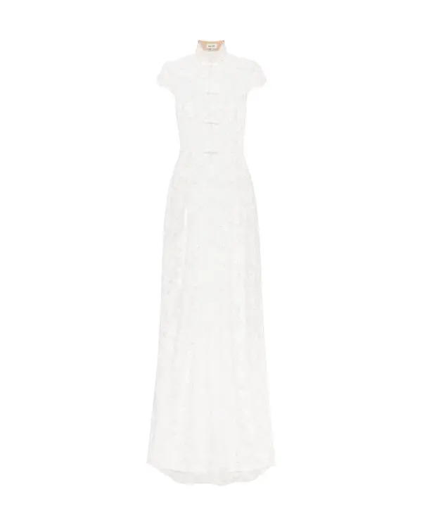 SAU LEE Saphina Lace Sheer Top