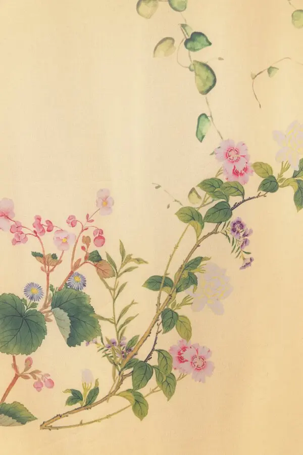SAU LEE Camille Strapless Watercolour Floral Chiffon Maxi Dress - Soft Yellow
