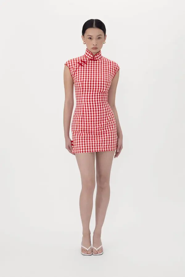 SAU LEE Alora Mini Cheongsam Dress