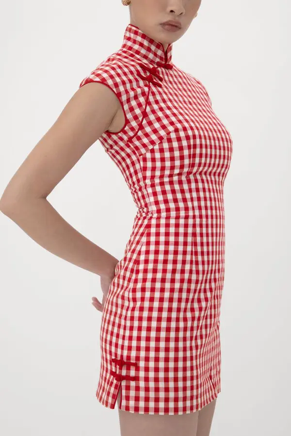 SAU LEE Alora Mini Cheongsam Dress