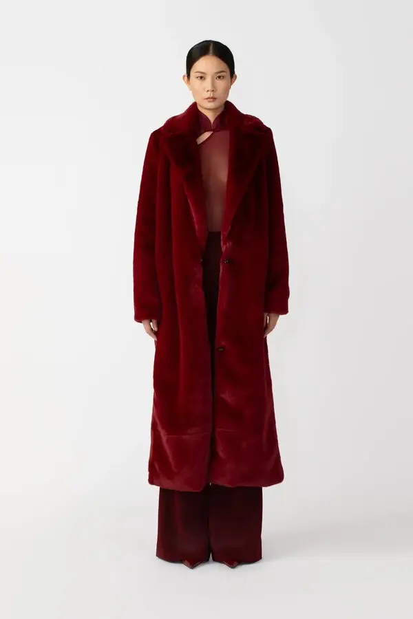 SAU LEE Quinn Faux Fur Coat