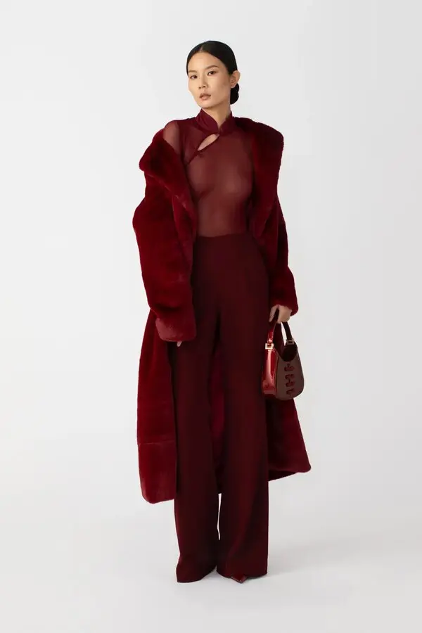 SAU LEE Quinn Faux Fur Coat