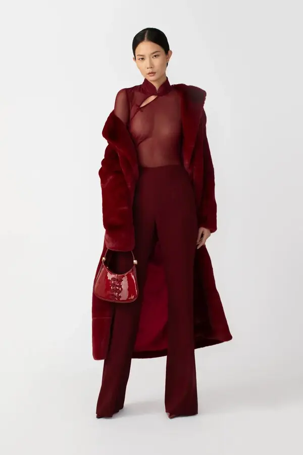 SAU LEE Quinn Faux Fur Coat