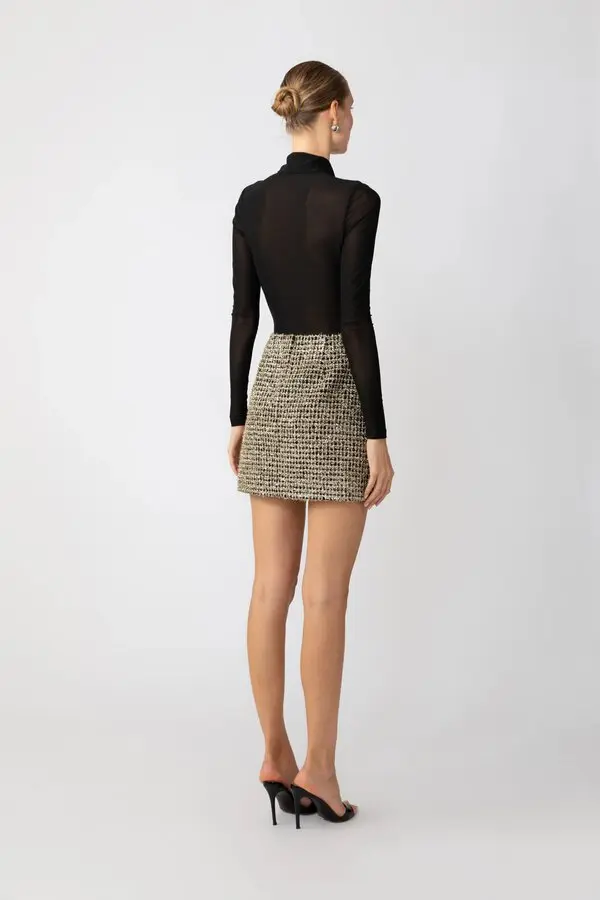 SAU LEE Kiki Mesh Bodysuit