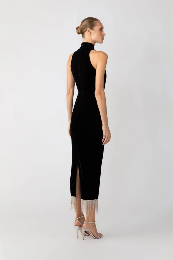 SAU LEE Martha Velvet Dress