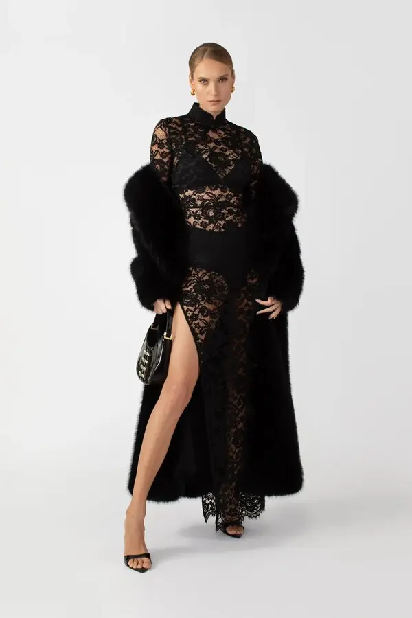 SAU LEE Quinton Faux Fur Coat
