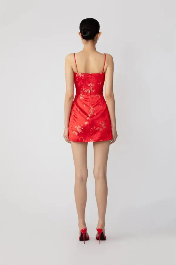 SAU LEE Joey Jacquard Mini Dress