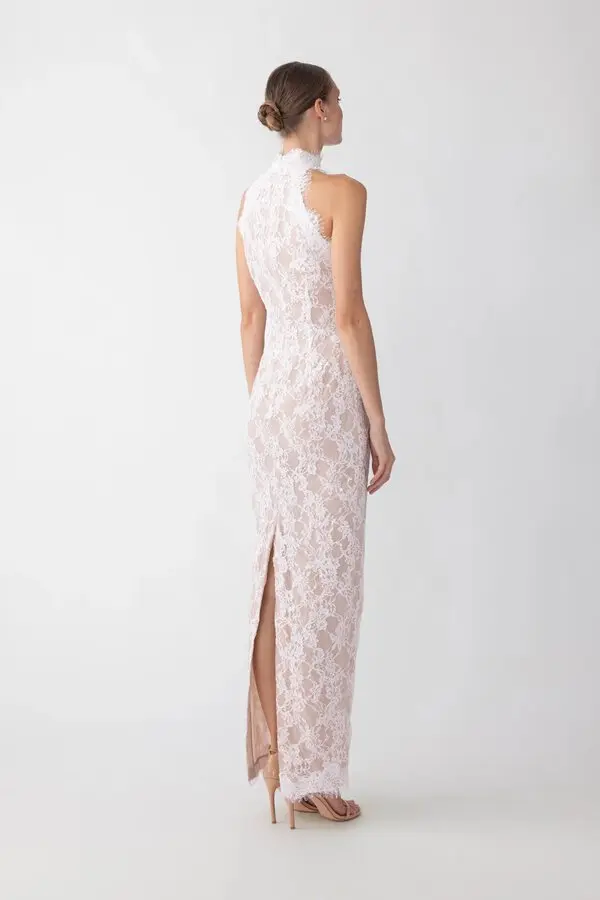 SAU LEE Rosana Lace Cheongsam Dress