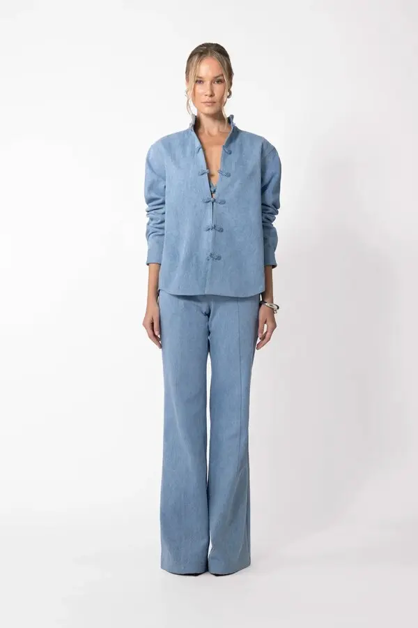 SAU LEE Bobbi Denim Shirt