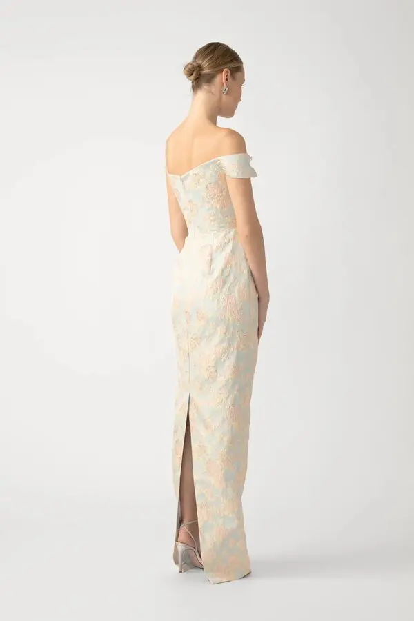 SAU LEE Jackson Jacquard Gown