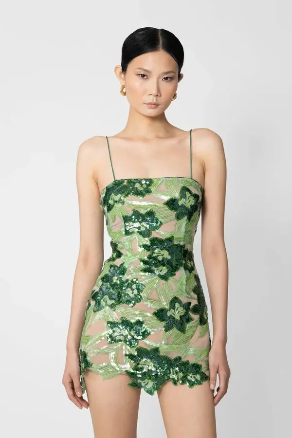 SAU LEE Sara Embellished Mini Dress
