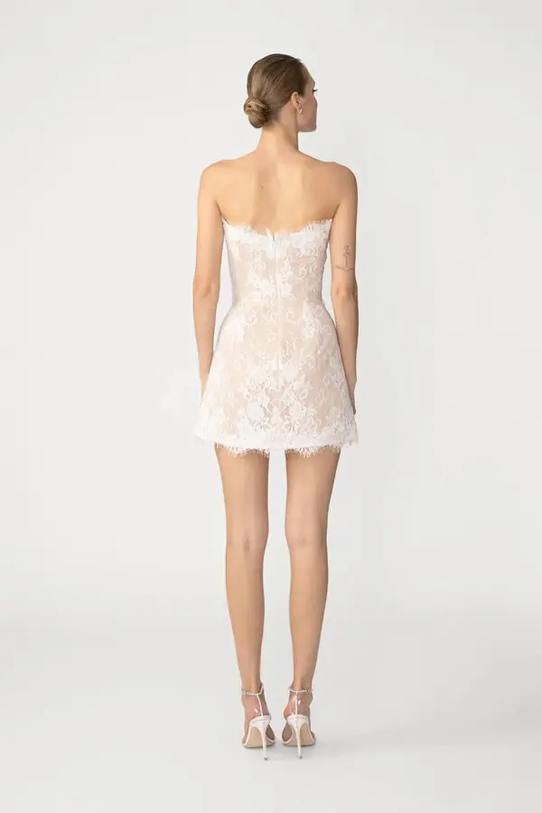 SAU LEE Sasha Lace Mini Dress