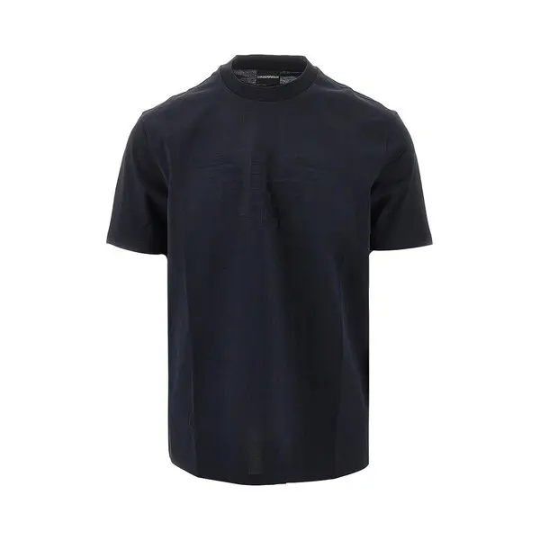 Emporio Armani Jacquard Eagle T-hirt - Blue