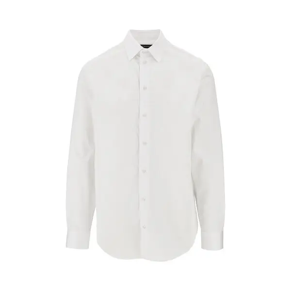 Emporio Armani Poplin Hirt - White