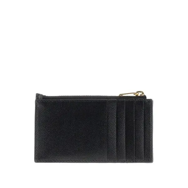 Saint Laurent Cassandre' Grained Leather Cardholder Pouch