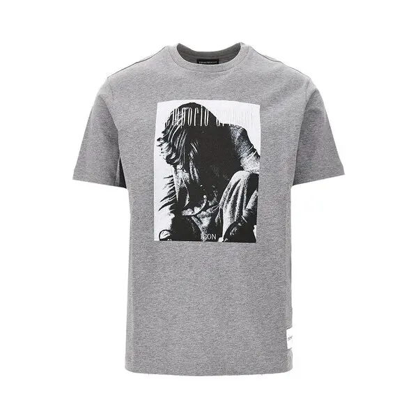 Emporio Armani Icon Photographic Print T-hirt - Grey