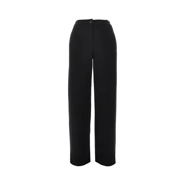 Emporio Armani Chevron Jersey Trousers - Black