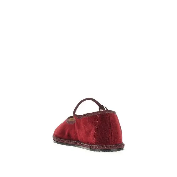 VIBI VENEZIA Velvet Mary Jane Slippers With Silver Buckle - Red