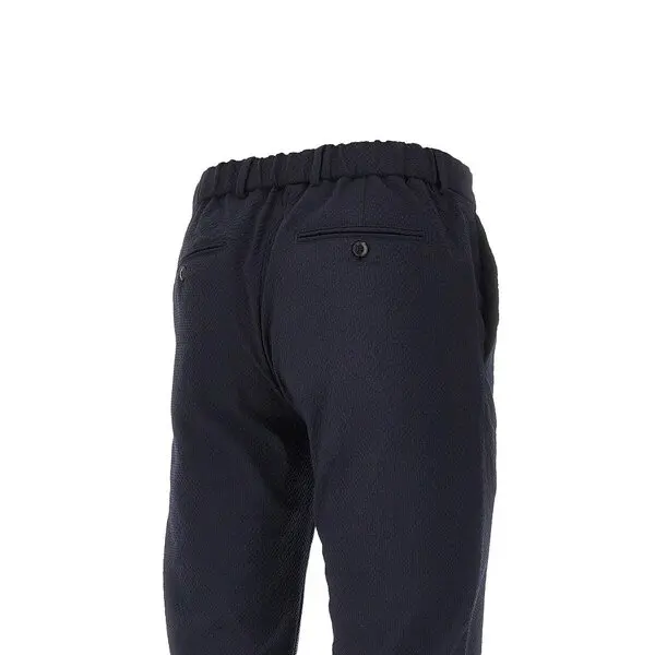 Emporio Armani Textured Stretch Wool Tailored Pants