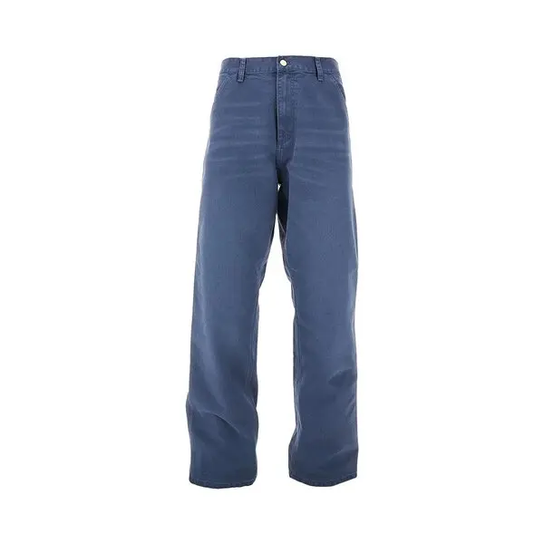 Carhartt Work In Progress Cotton Canvas Single Knee Pants - Blue