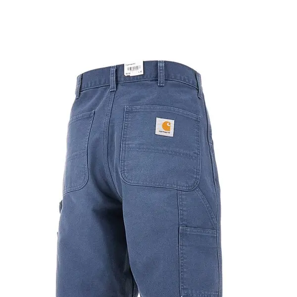 Carhartt Work In Progress Cotton Canvas Single Knee Pants - Blue