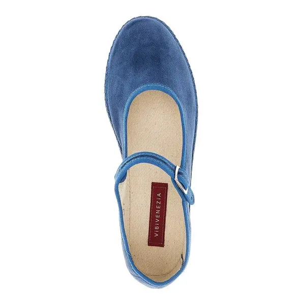 VIBI VENEZIA Velvet Mary Jane Slippers With Silver Buckle