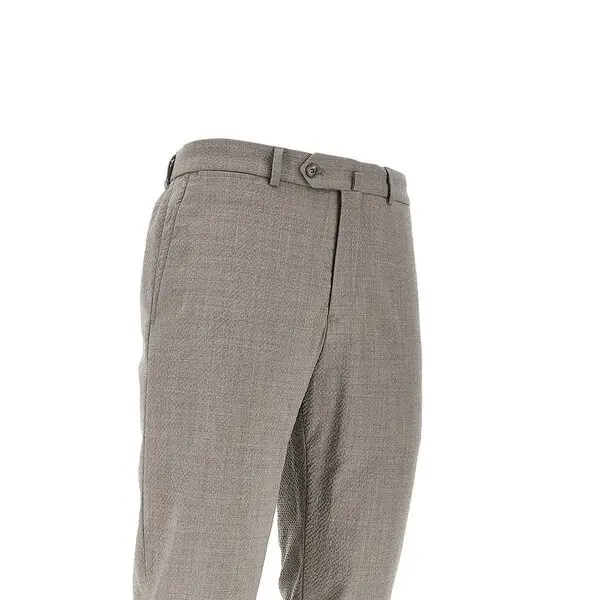 Emporio Armani Textured Wool Tailored Pants