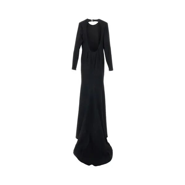 Gucci Crepe Open-back Long Dress