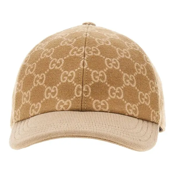 Gucci Gg Wool Baseball Cap - Beige