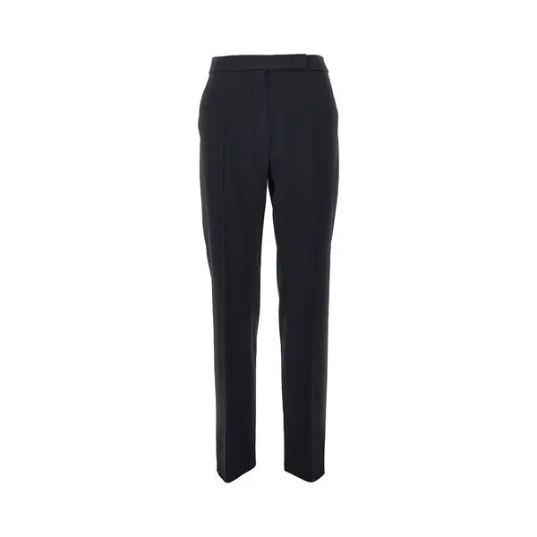 Max Mara Stretch Wool Tailored Straight Leg Pants