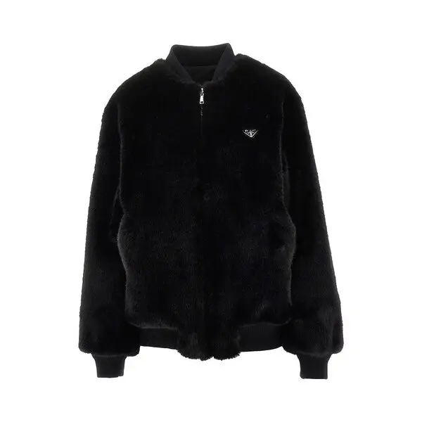 Prada Reversible Faux Fur And Re-nylon Bomber Jacket