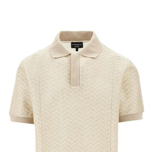 Emporio Armani Icon Chevron Knitted Polo Hirt